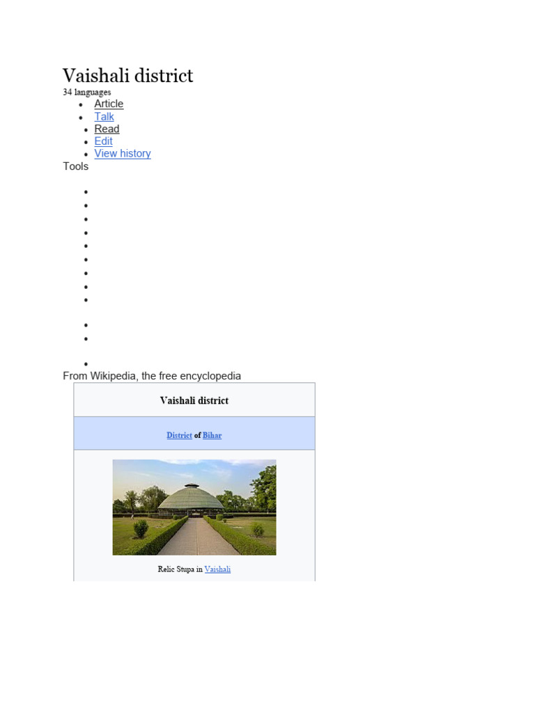 Vaishali District Overview: History & Demographics | PDF