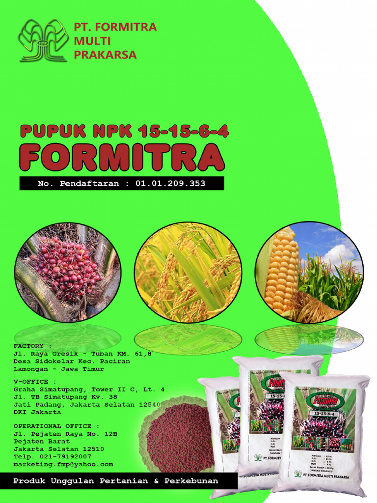 Brosur NPK 15-15-6-4 Formitra | PDF