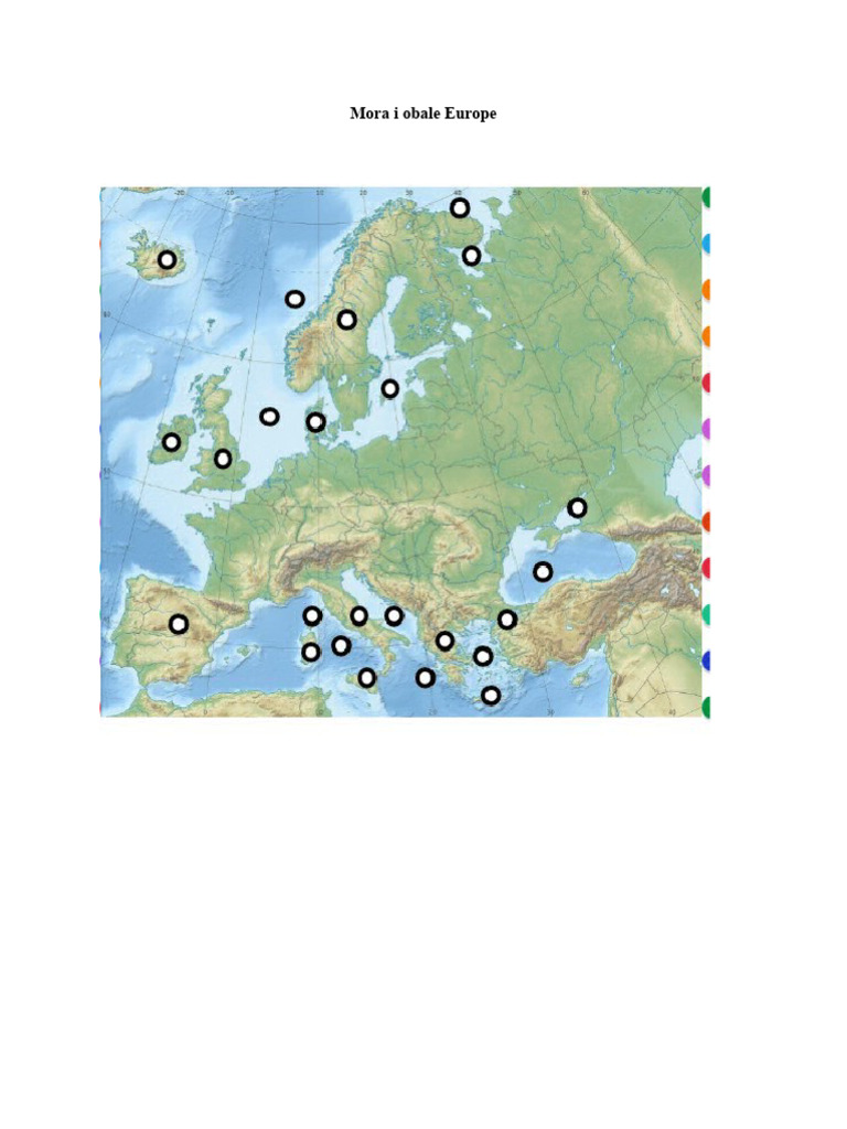 Mora i Obale Europe - Slijepa Karta | PDF