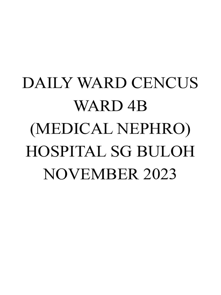 Daily Ward Cencus 4B | PDF