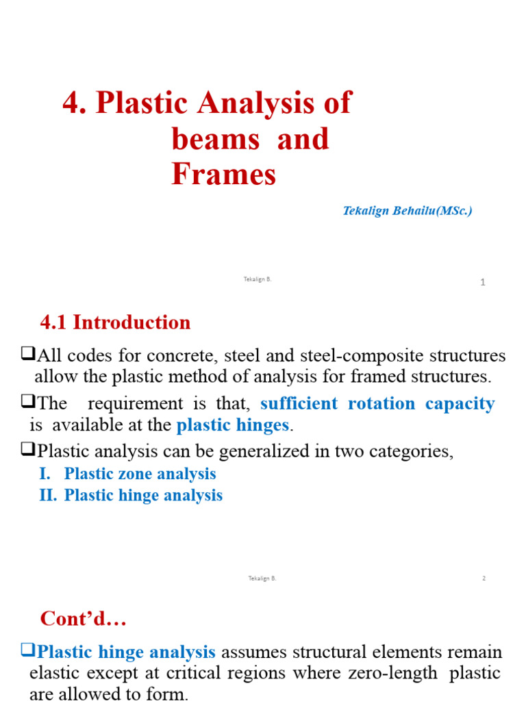 Chapter 4 Plastic Analysis | PDF | Plasticity (Physics) | Elasticity (Physics)