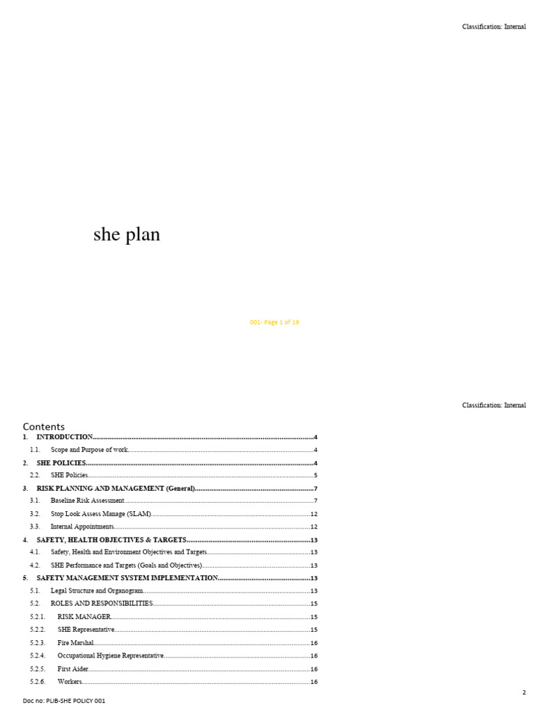 SHE PLAN PULA Draft 1 | PDF