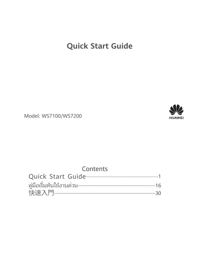 Huawei Wifi Ax3 快速入門- (Ws7100&Ws7200,01,Zh-hk) | PDF