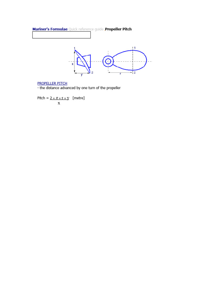 Pitch of Propeller | PDF