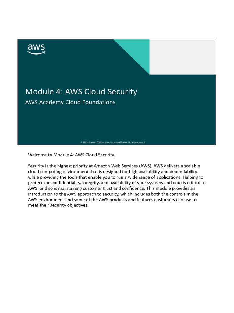 AcademyCloudFoundations Module 04 | PDF