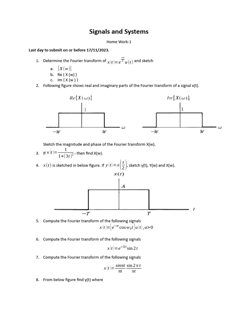 Signals and Systems | PDF | Control Theory | Electronics