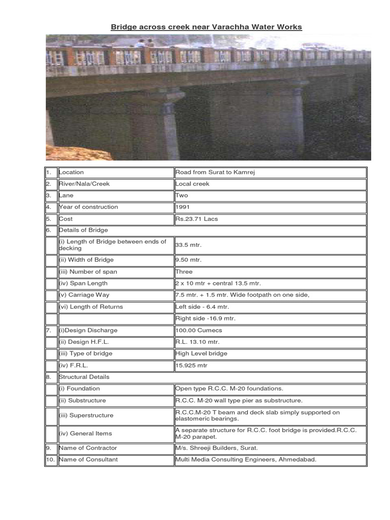 Bridge Across Creek in Surat 1 | PDF