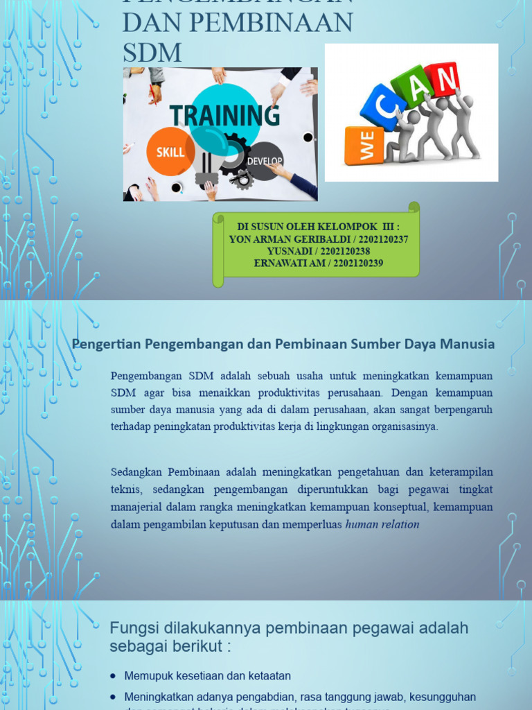 Tugas Kelompok III PENGEMBANGAN DAN PEMBINAAN SDM | PDF