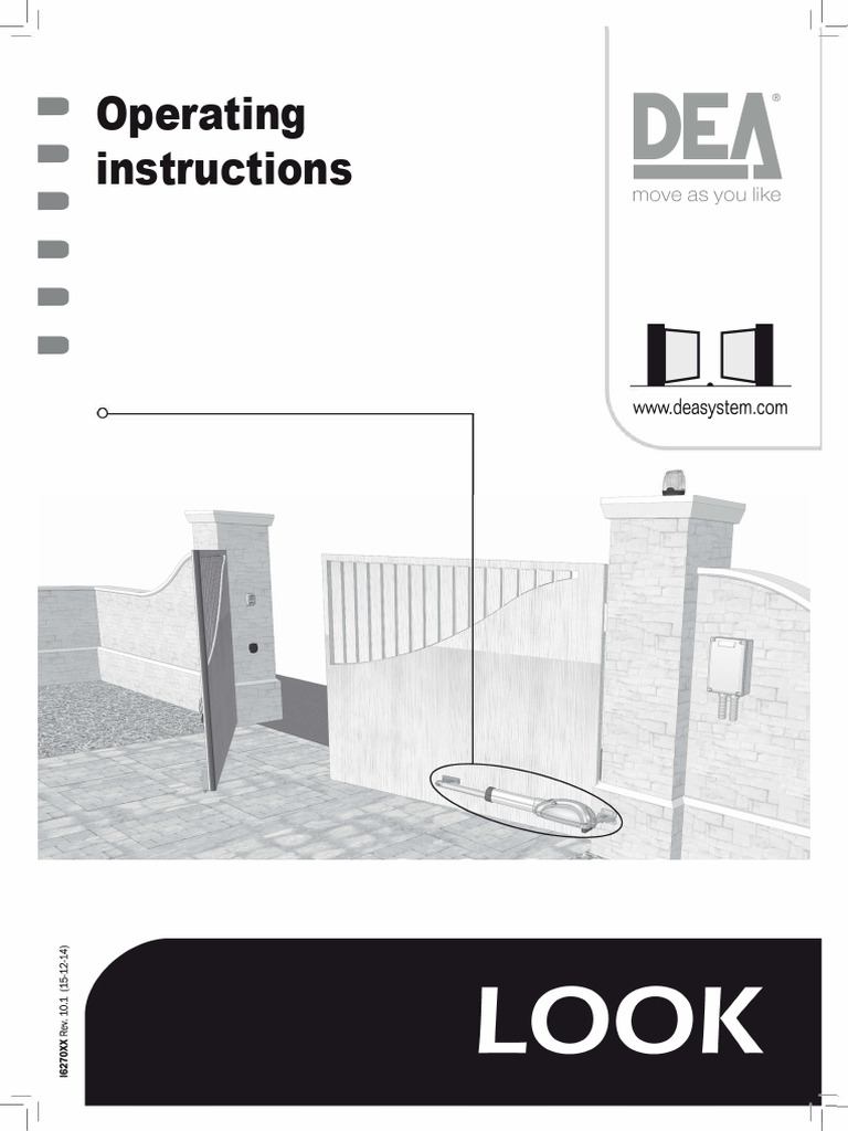DEA Look Swing Gate Manual | Download Free PDF | Power Supply | Safety