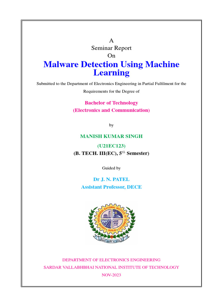 Malware Detection Using Machine Learning 2 Removed Pdf Malware Support Vector Machine
