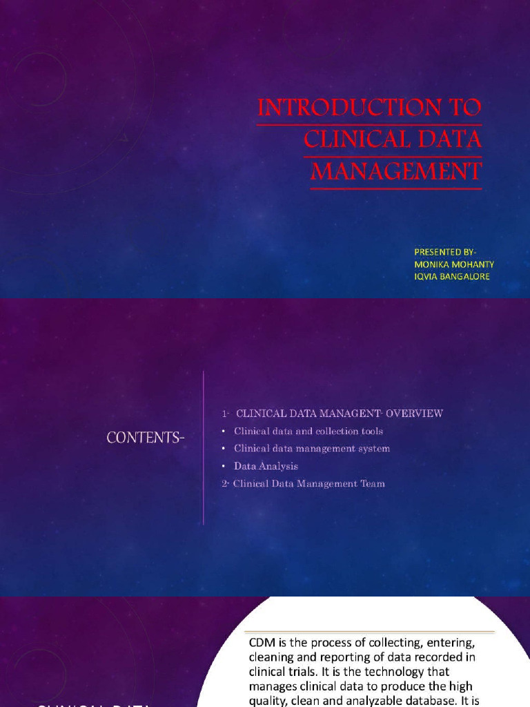 Introduction To Clinical Data Management | PDF