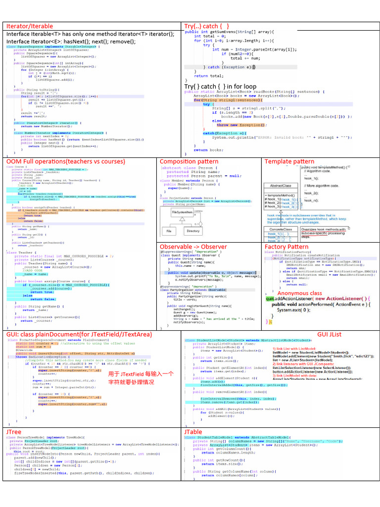 Comp Sci 230 Test Sheet Pdf Method Computer Programming Object Computer Science