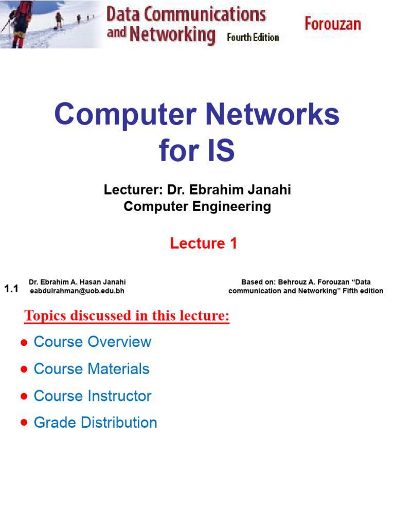 Lecture 1 | PDF | Computer Network | Telecommunications