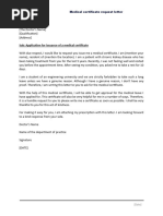 Sample Letter of Request For Medical Assistance | PDF