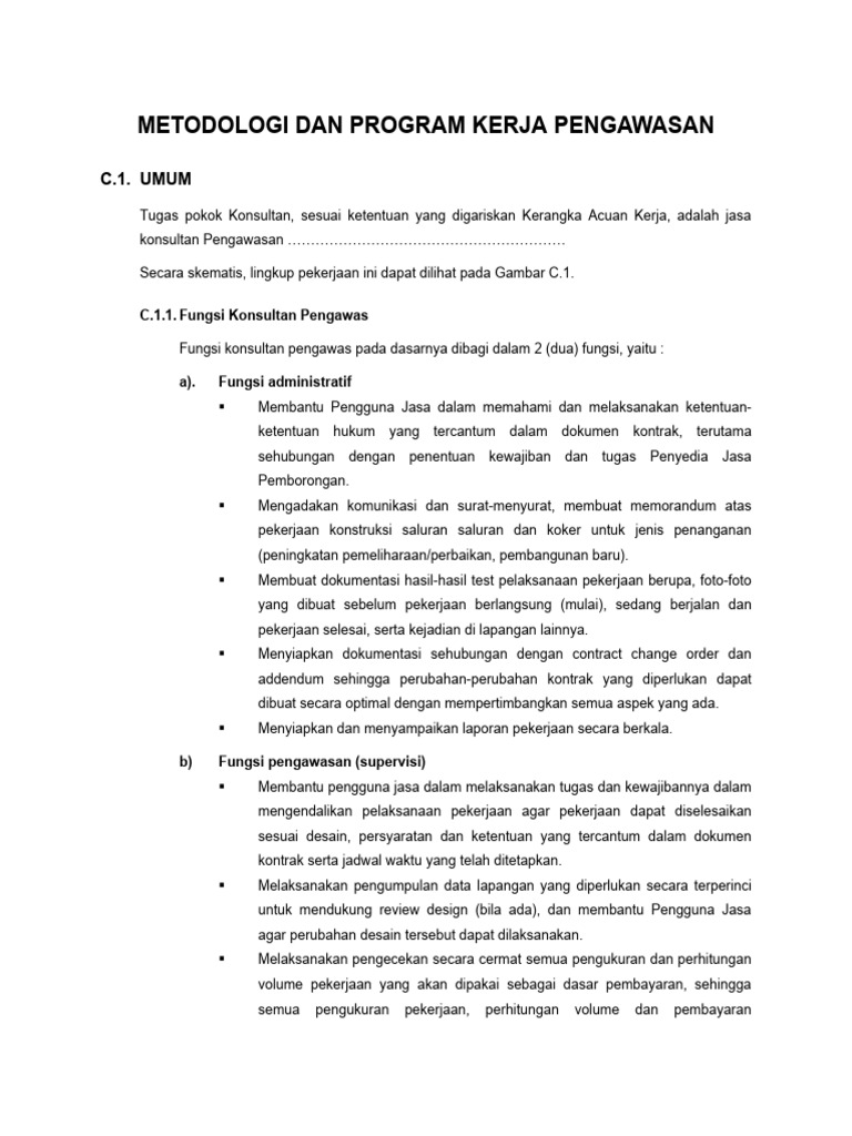 Metodologi Dan Program Kerja Supervisi | PDF