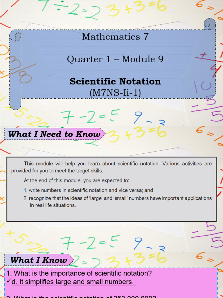 q1 Module 9 Scientific Notation | PDF