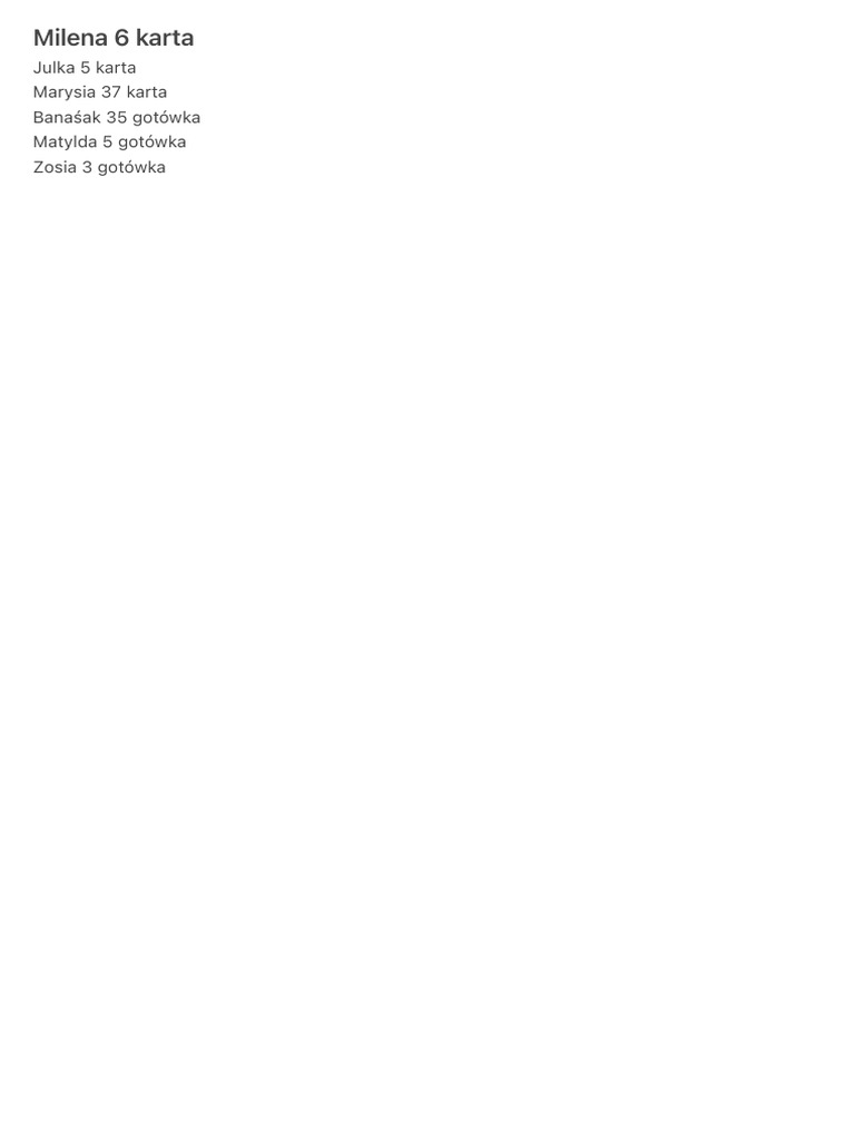 Milena 6 Karta 2 | PDF