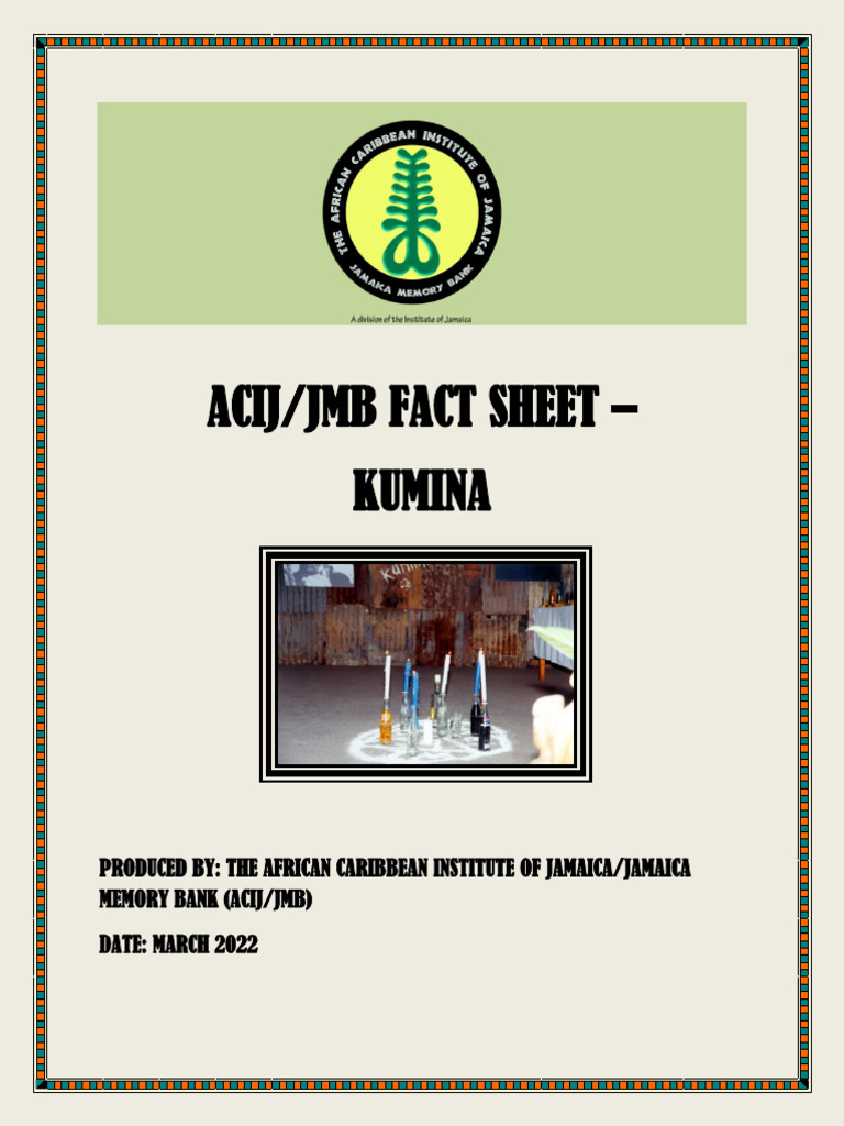 Fact Sheet 1 Kumina | PDF | Jamaica