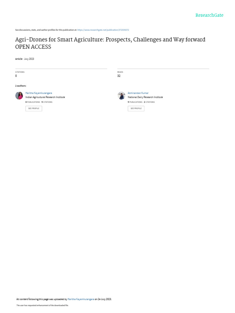 BP-5-Agri-Drones For Smart Agriculture Prospects Challenges and Way Forward | PDF