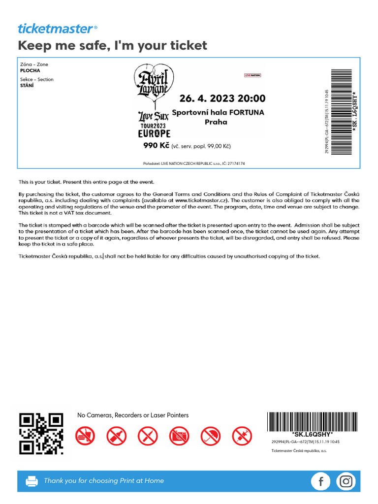 Ticketmaster Terms and Conditions Overview | PDF