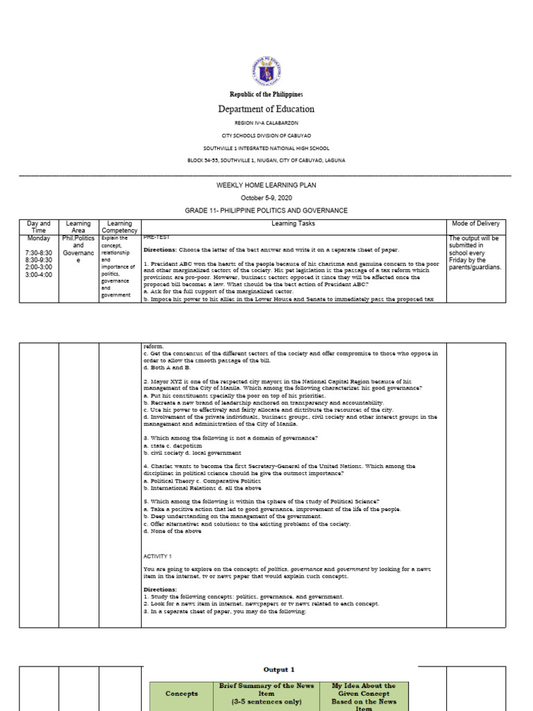 WHLP Week 1 PPG | PDF