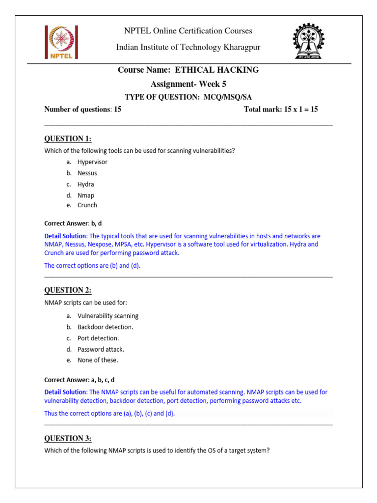 Week 5 Solution | PDF