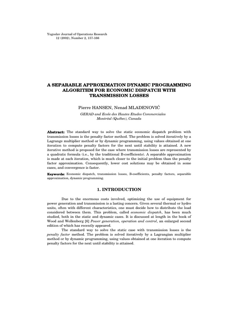 A Separable Approximation Dynamic Programming Algorithm For Economic Dispatch With Transmission ...