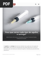 Tipos e Calibres de Agulhas e Seringas | PDF | Seringa | Obesidade