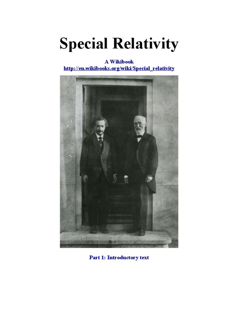 Special Relativity | PDF | Special Relativity | Luminiferous Aether