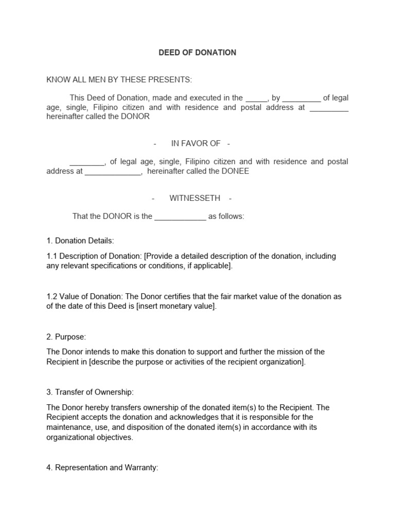 Deed of Donation and Acceptance | PDF | Deed | Justice