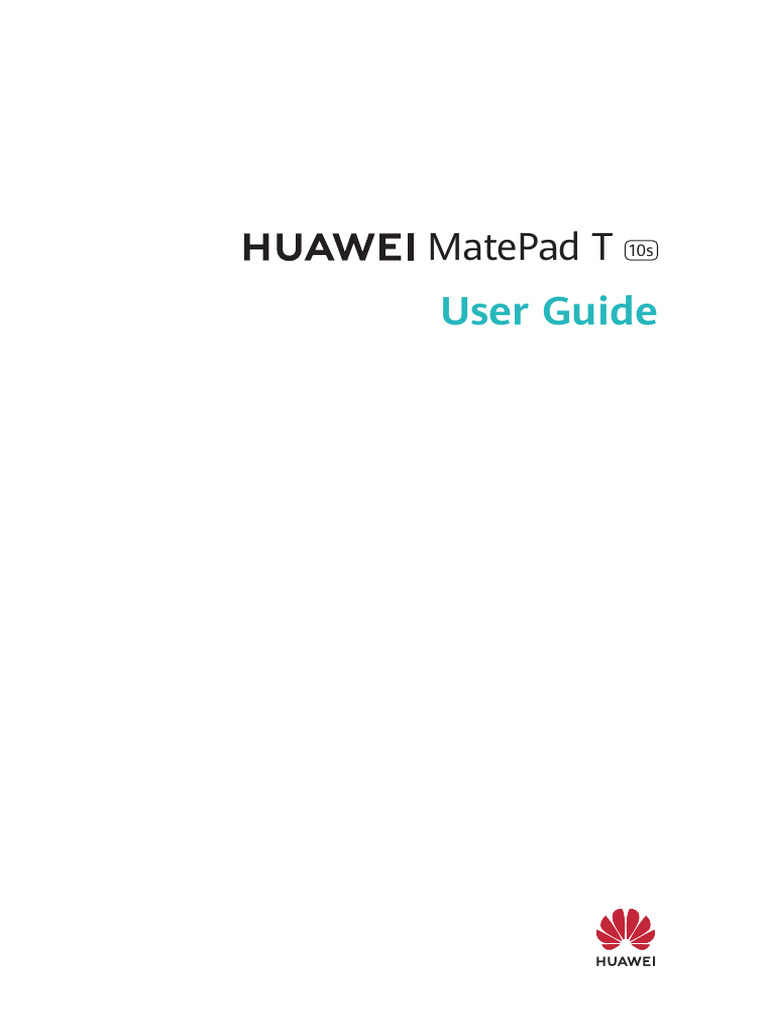 HUAWEI MatePad T 10s User Guide - (AGS3K-W09&L09, EMUI10.1 - 01, EN-GB ...