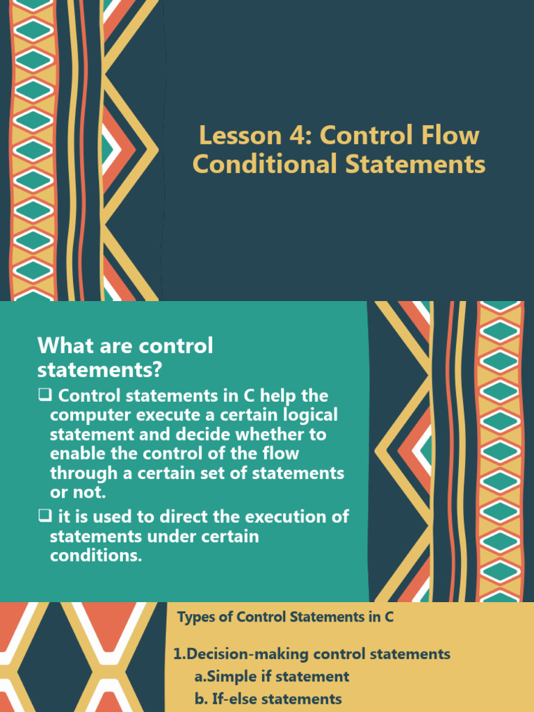 NLesson 4 Control Flow | PDF | Control Flow | Computing NLesson 4 Control Flow | PDF | Control Flow | Computing
