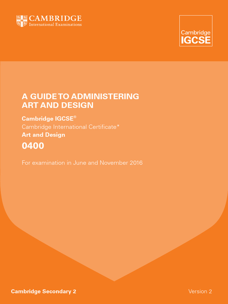 0400 - Y16 - To - Guide To Administering Art and Design | PDF