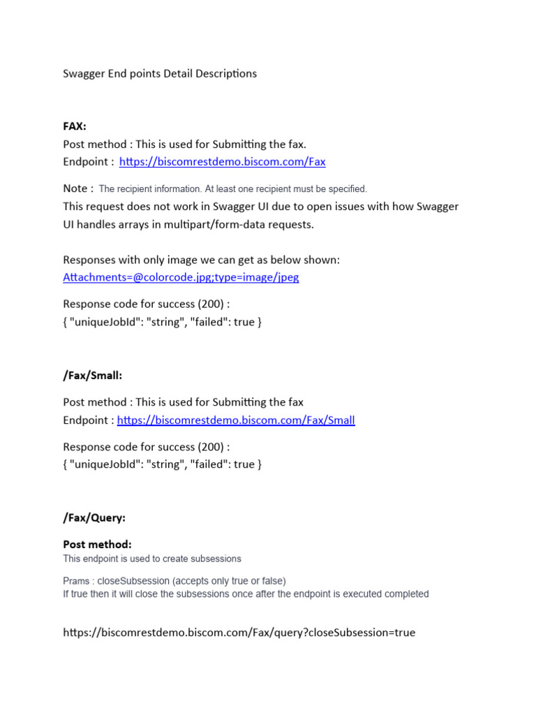 Swagger Endpoints Details | PDF Swagger Endpoints Details | PDF
