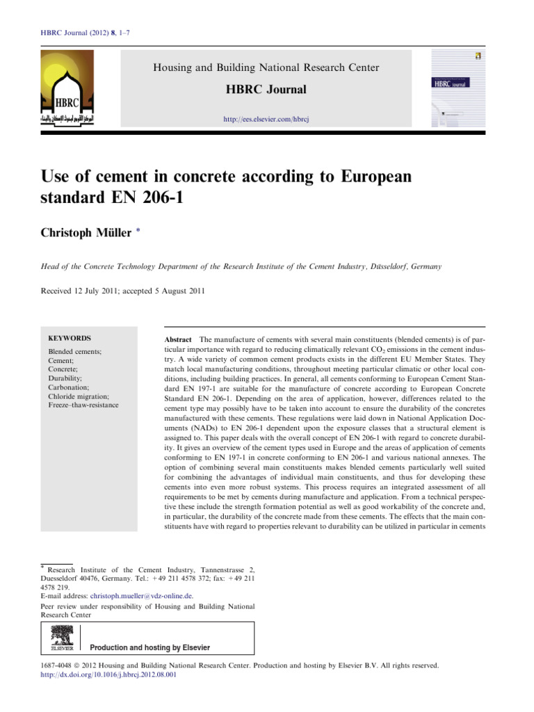 Use of Cement in Concrete According To European ST | PDF | Cement ...