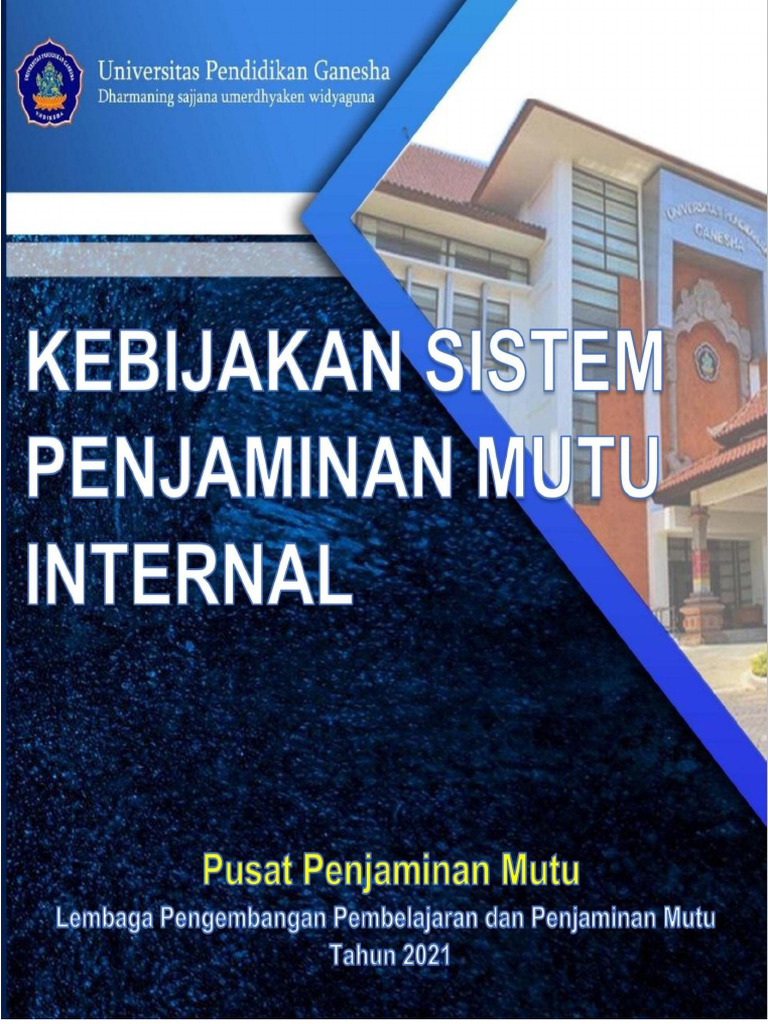 Dokumen Kebijakan Sistem Penjaminan Mutu Internal | PDF