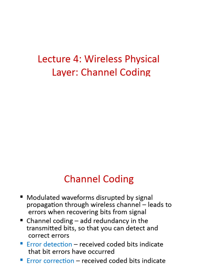 Lecture04 Phy Channel Coding | PDF