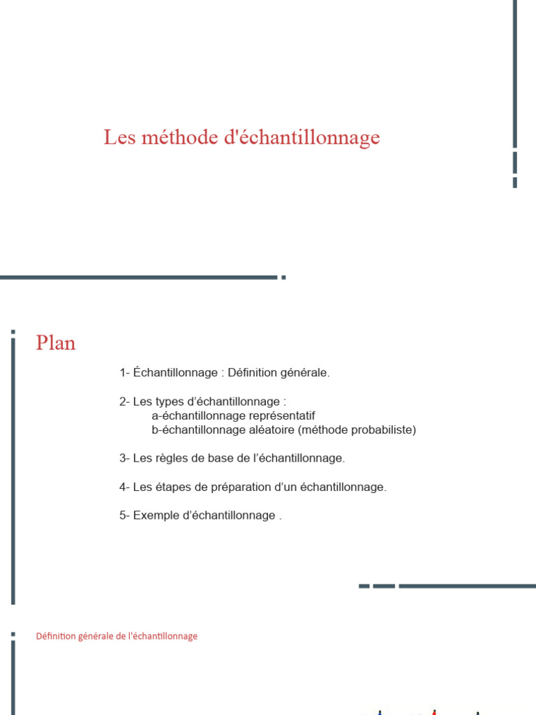 Types et méthodes d'échantillonnage | PDF | Échantillonnage ...