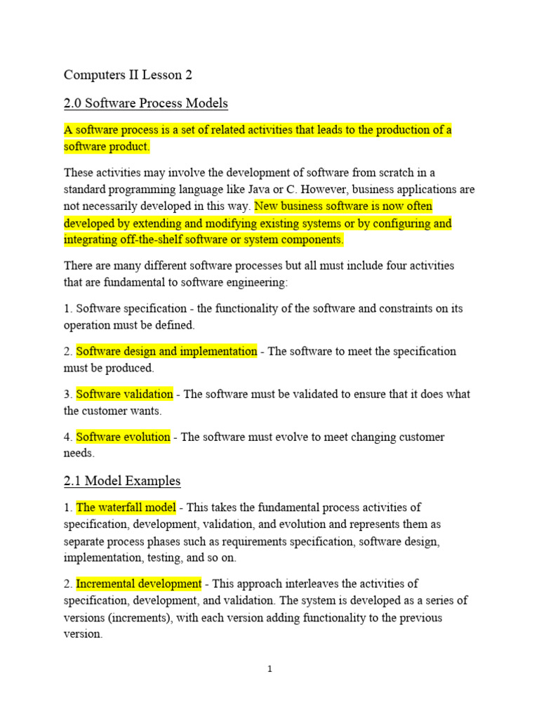 Lesson 2 | Download Free PDF | Component Based Software Engineering | Software
