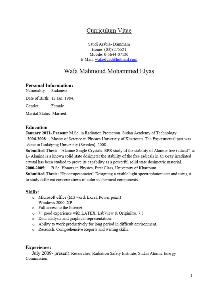 Saudi CV | PDF