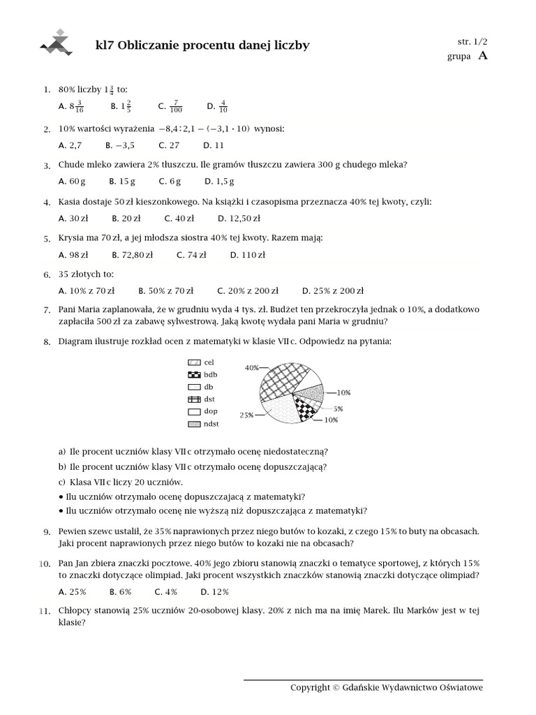 4 Obliczanie Procentu Danej Liczby | PDF