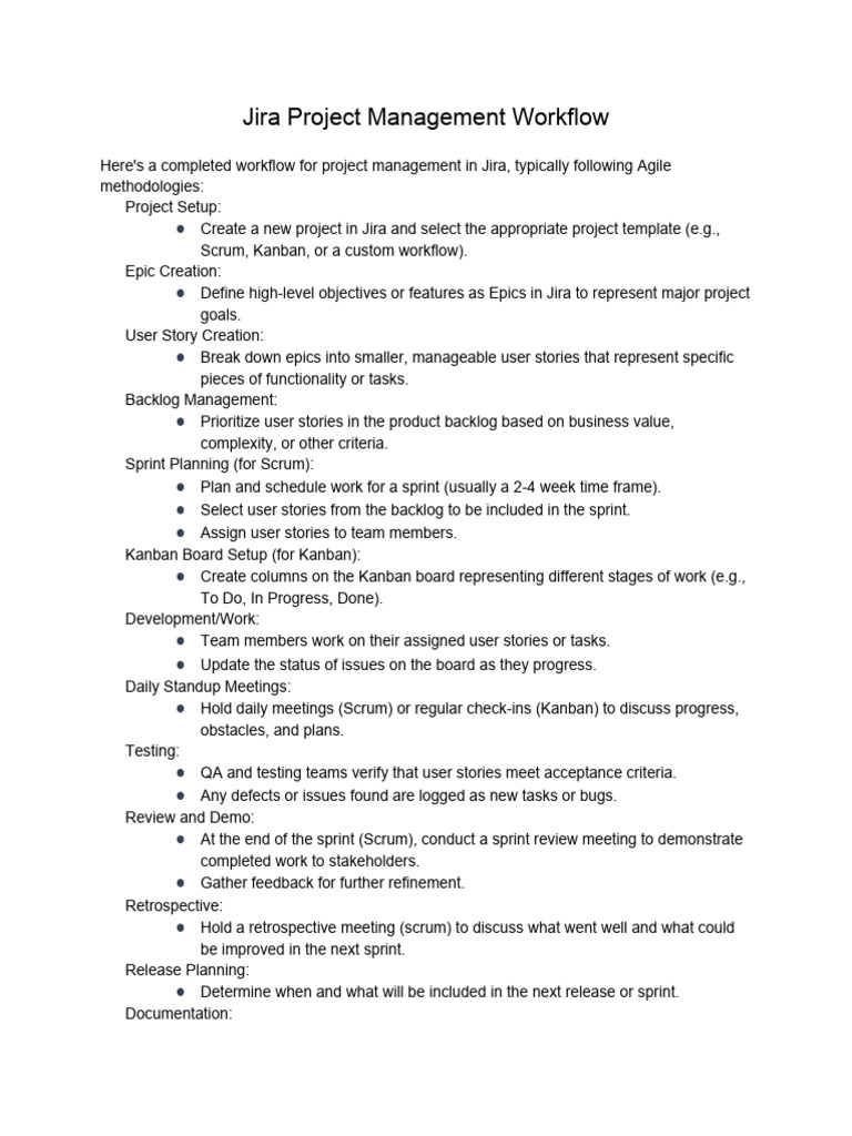 Jira PM Workflow | PDF | Scrum (Software Development) | Systems Engineering