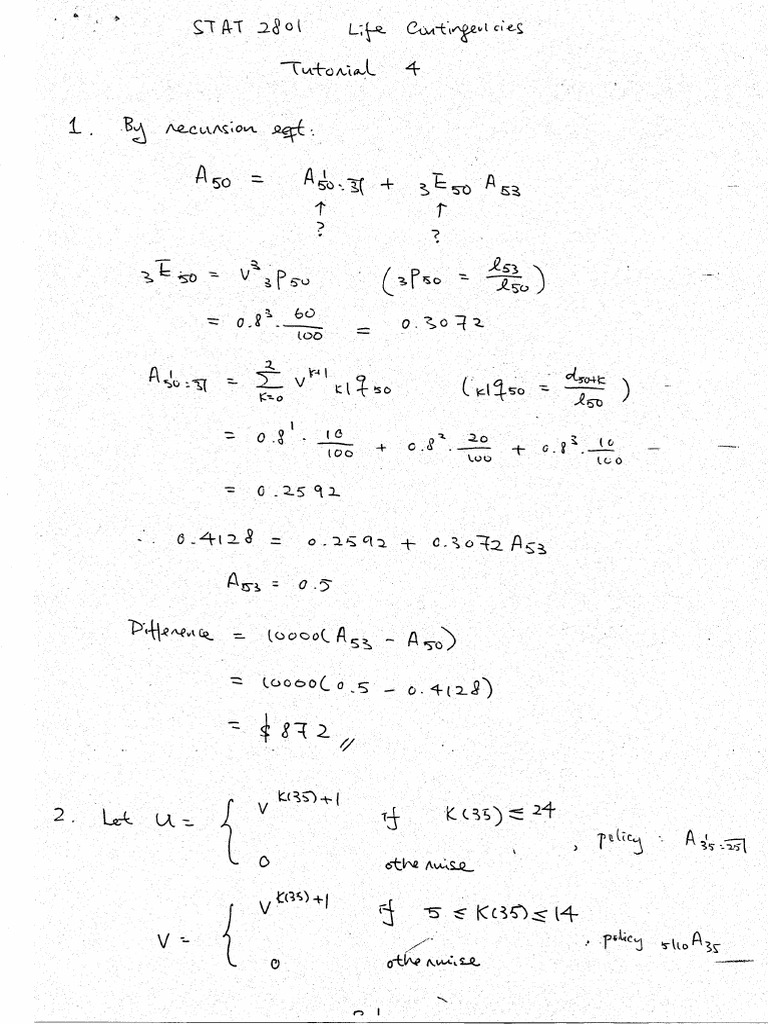 Tutorial 4 (Solution) | PDF