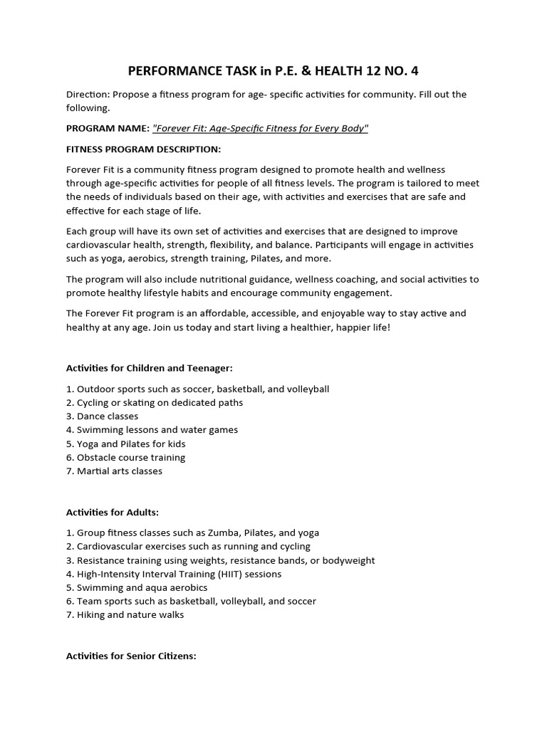 Performance Task in Pe | PDF