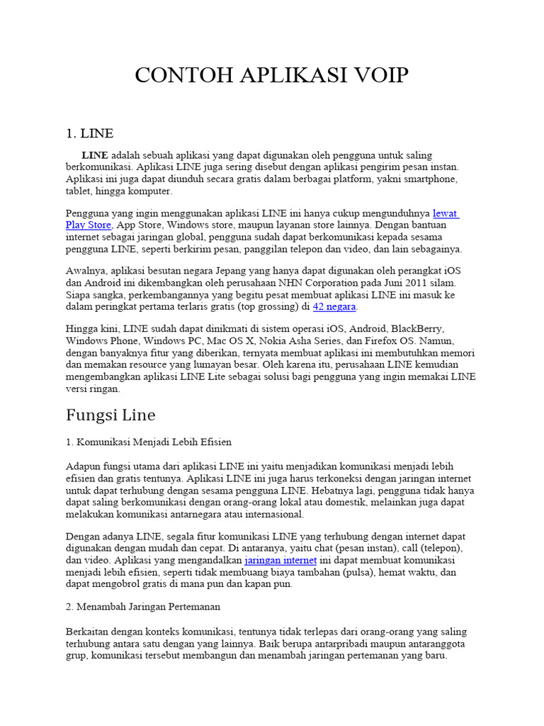 Contoh Aplikasi Voip | PDF