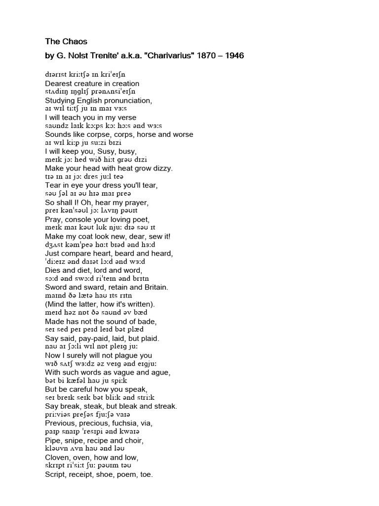 English Pronunciation Puzzle | PDF