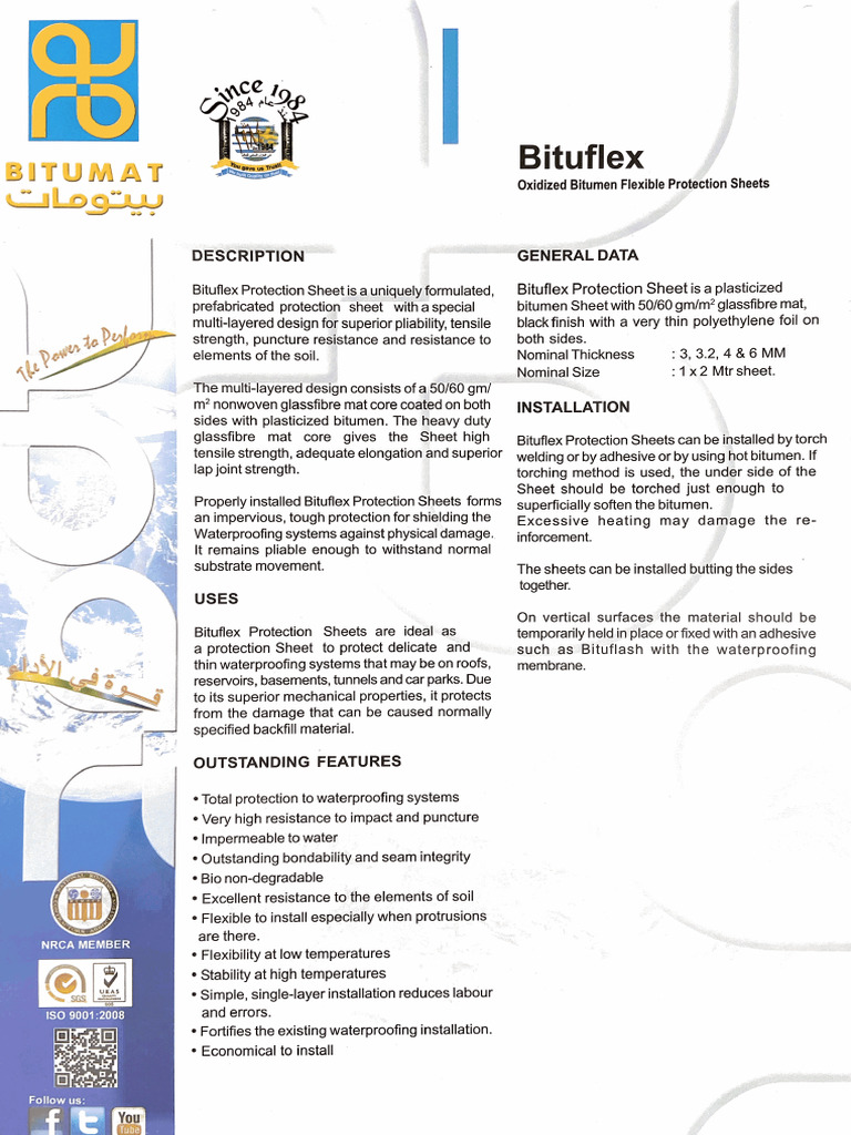 Bituflex - Oxidized Bitumen Flexible Protection Sheets | PDF