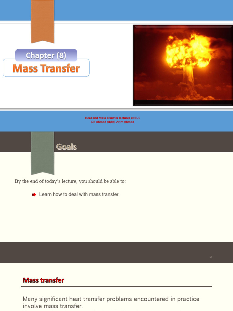 CH 8 - Mass Transfer | PDF | Diffusion | Thermal Conduction
