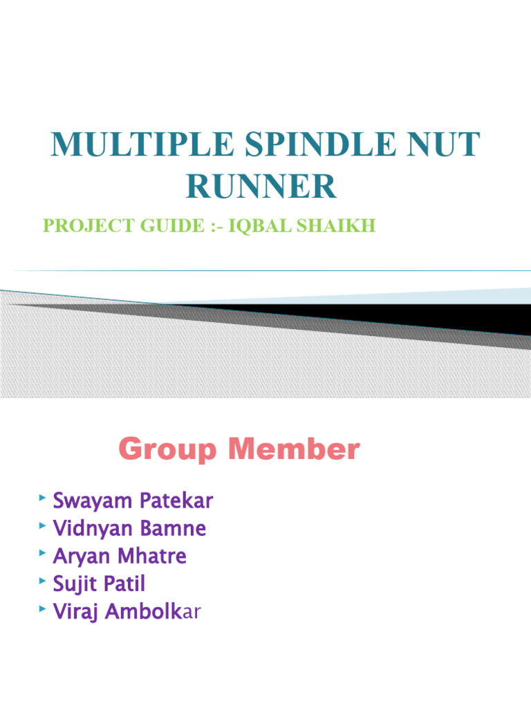 Multi Spindle Nut Runner | PDF