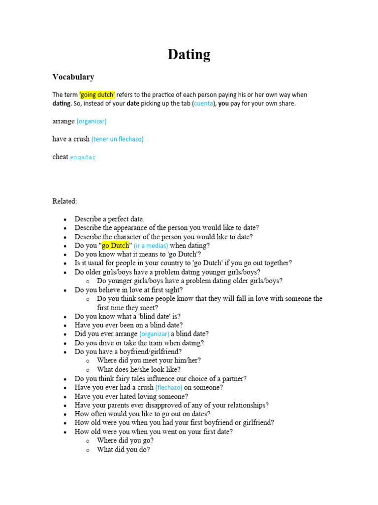 Dating | PDF | Girlfriend | Love